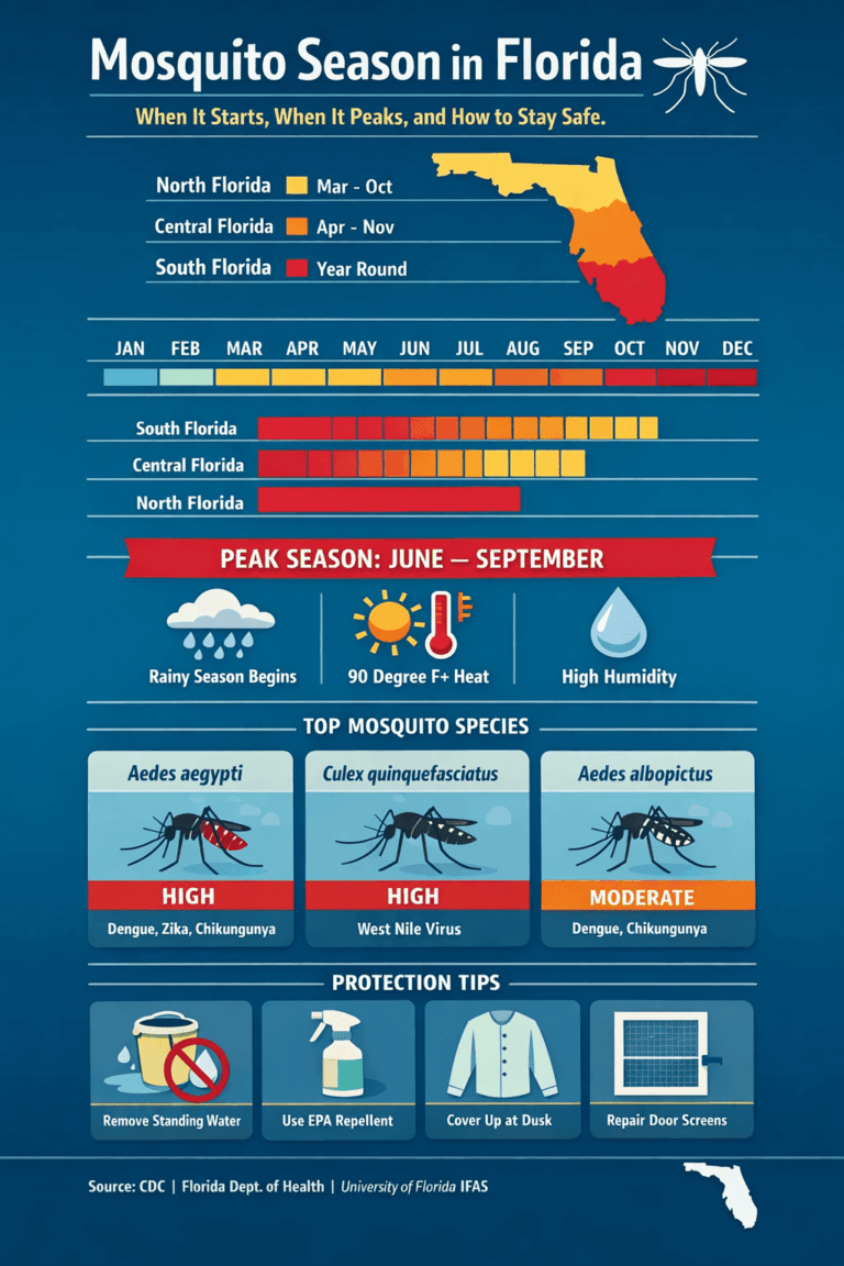 Mosquito Season in Florida (2026): Start, Peak and End